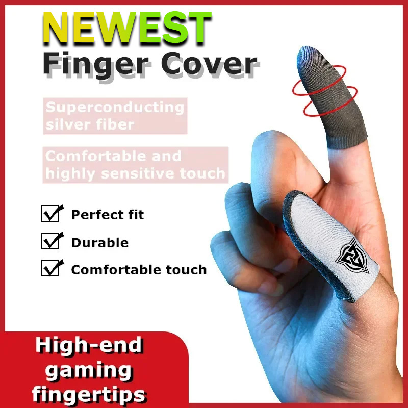 BlueWow Gaming Finger Seelve Professional Game Gloves Silver Cloth For ...