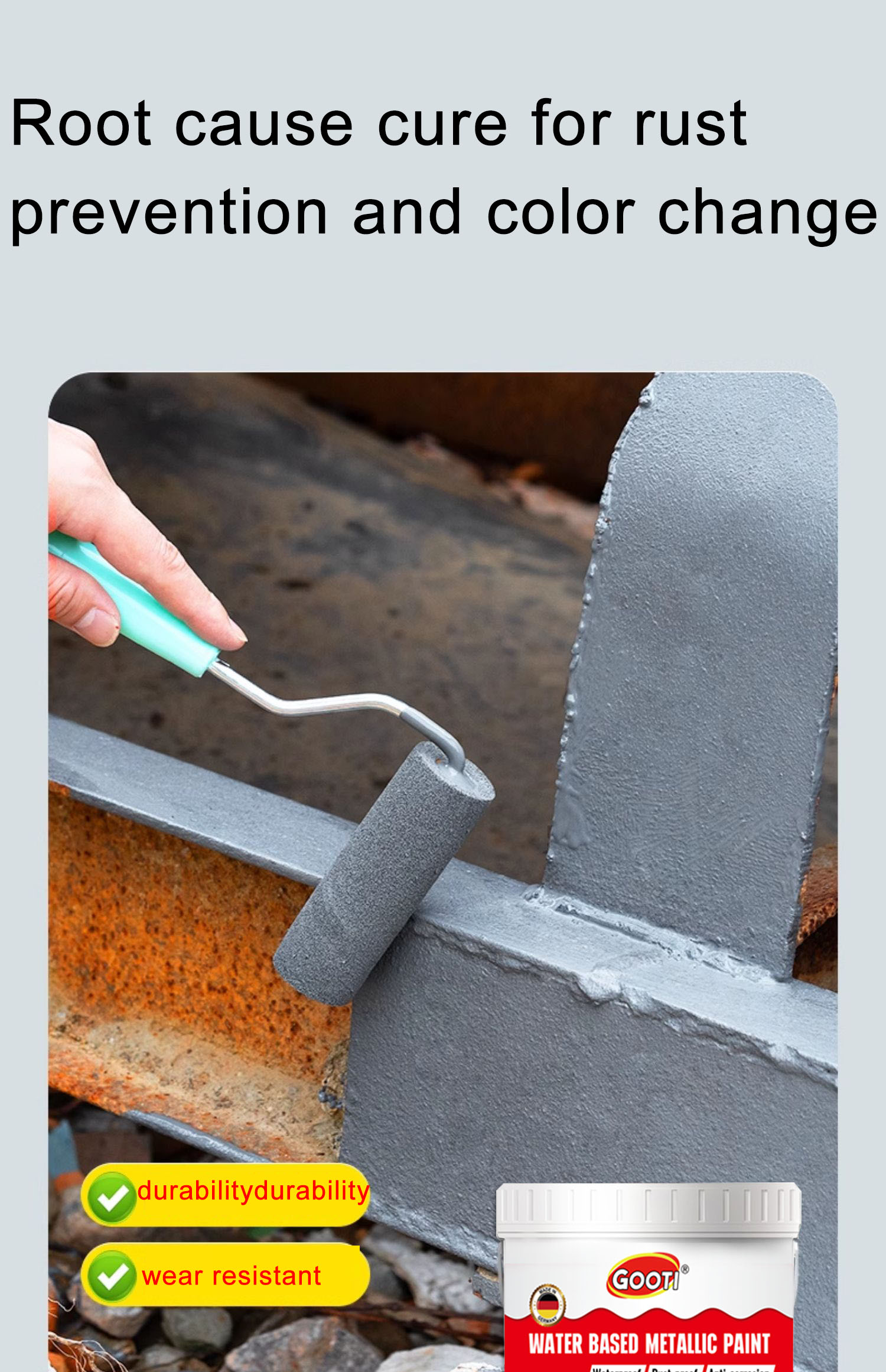 1000g with brush Anti Corrosion Metal Paint Anti Rust Paint for Metal ...