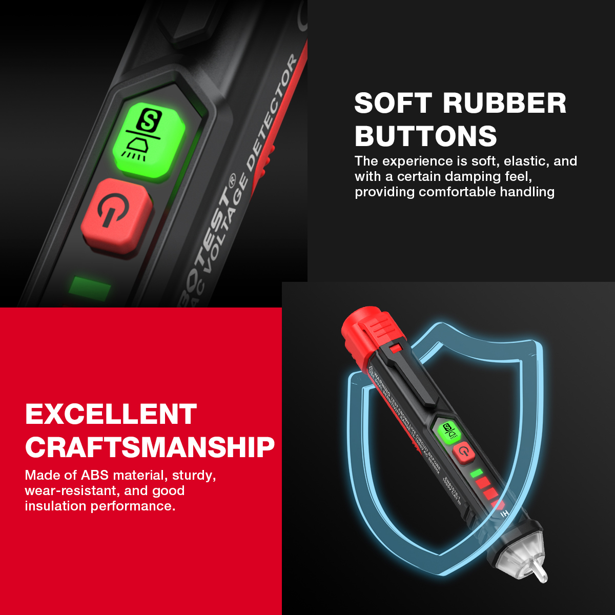 HABOTEST HT90 AC Voltage Detector 12V/48V~1000V NCV Intelligent Test ...