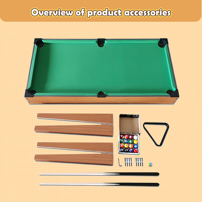 69*39 Inches Mini Billiard Table For Kids Wooden Tabletop Pool Table ...