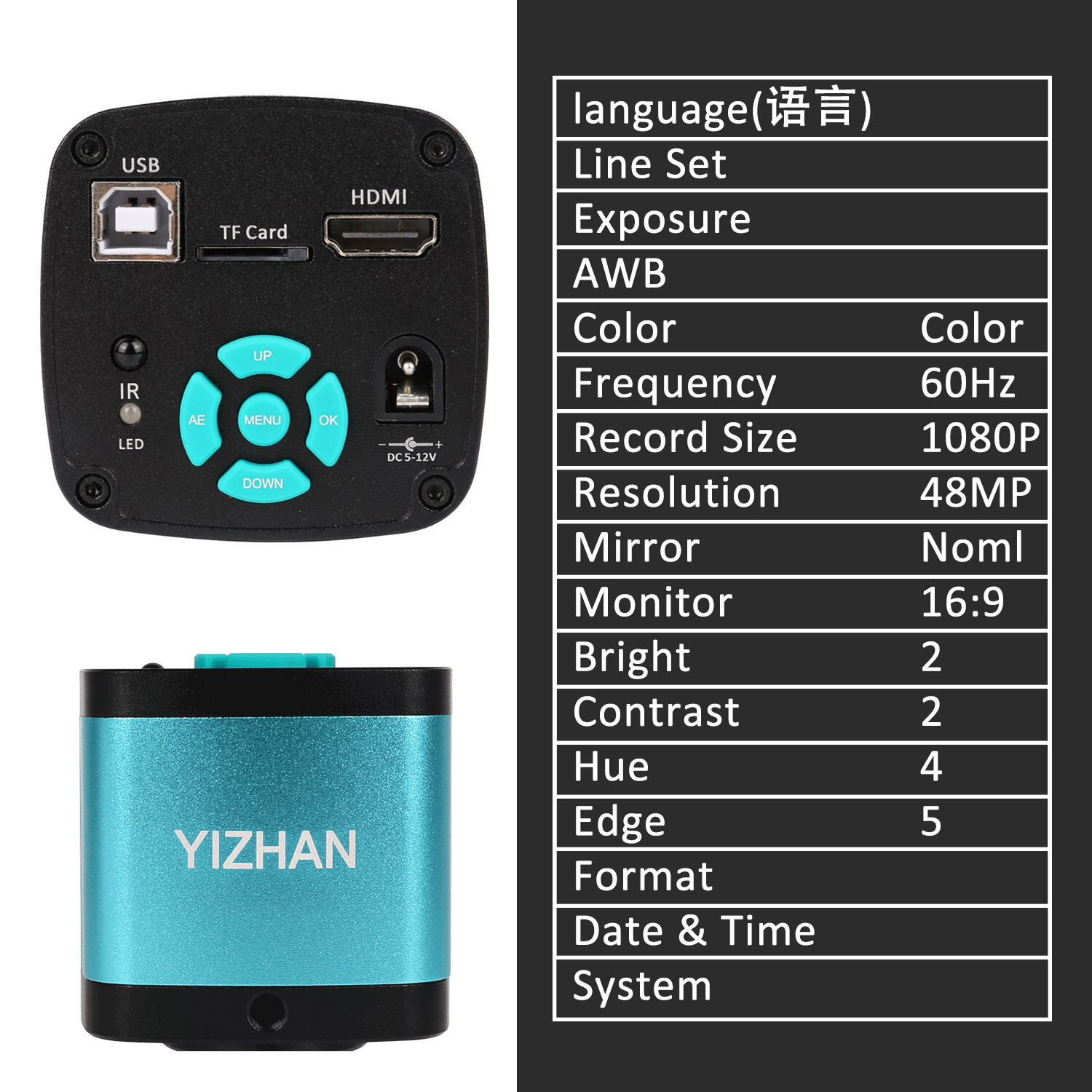 【Free Shipping】YIZHAN Microscope 1080P 2160P HDMI USB TYPE-C 60FPS ...