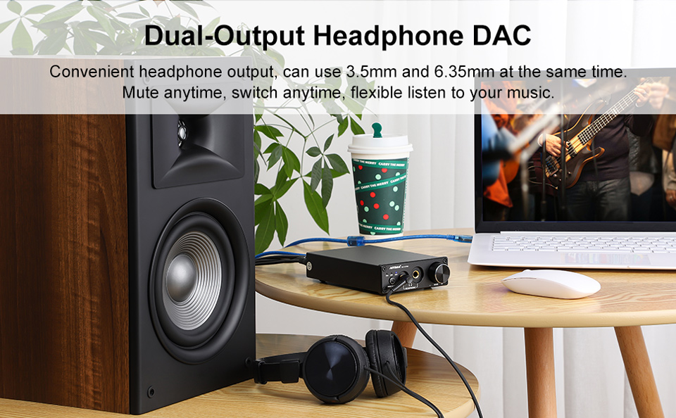 AIYIMA A5 PRO Headphone Amplifier USB DAC 24BIT 192KHz HIFI Decoder Audio Interface Digital ...