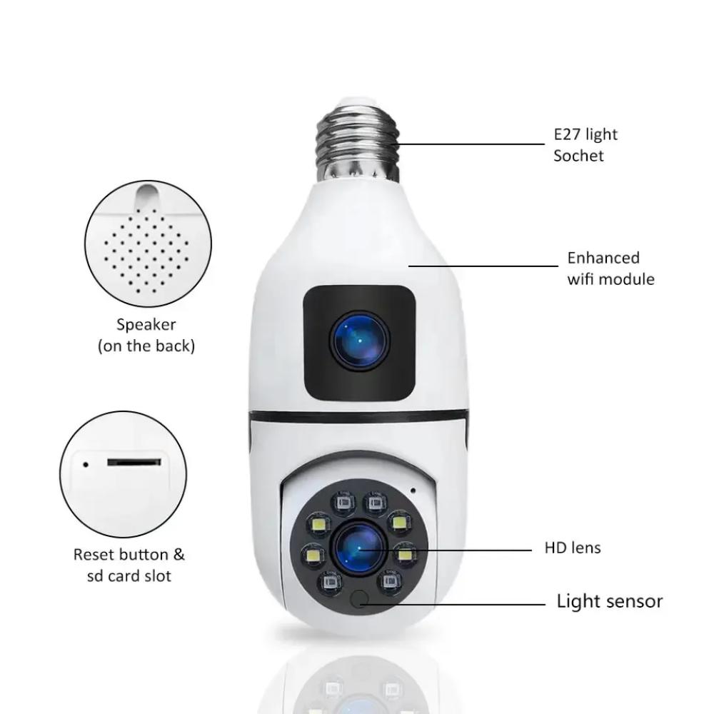 YOOSEE A10 Dual Lens cctv camera Auto tracking Security WiFi Full HD ...