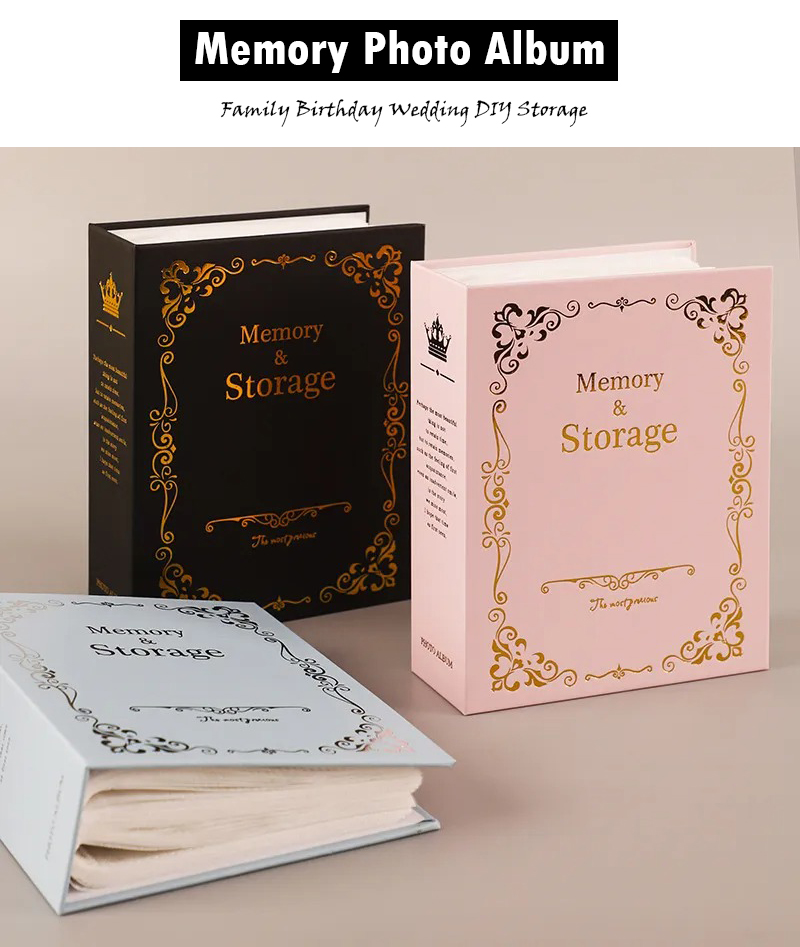 100 Pockets 6 Inch Memory Photo Album Photo Book for Wedding Family ...