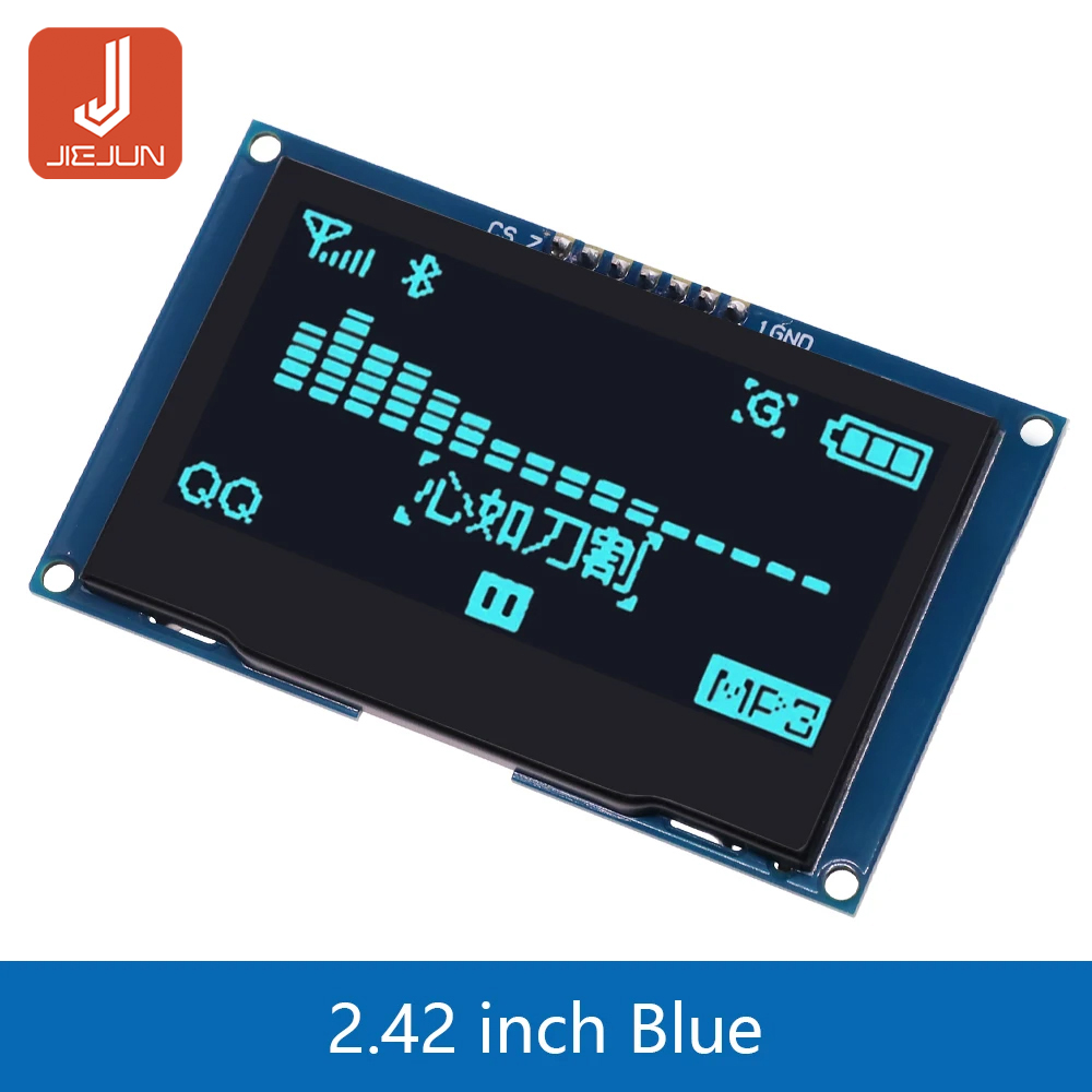 2.42 2.42 inch LCD Screen White Yellow 128x64 OLED Display Module 7PIN ...