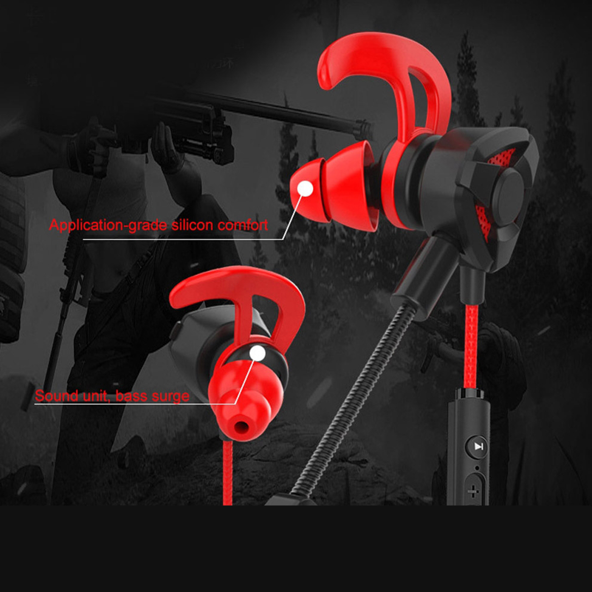 G21 Plug-In Microphone Eating Chicken Mobile Game Gaming Headset (with ...