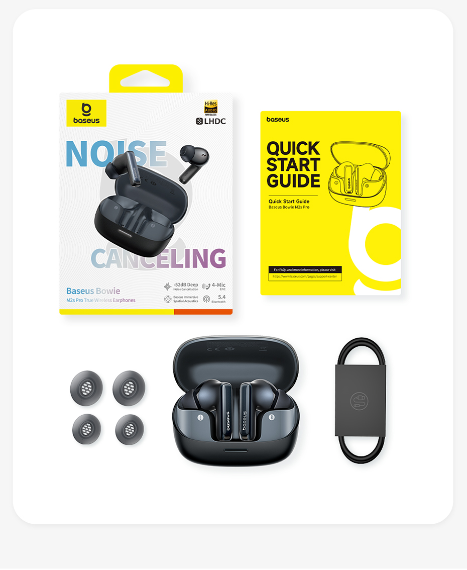 Baseus Bowie M2s Pro True Wireless Earphones Bluetooth 5.3 Headphone ...