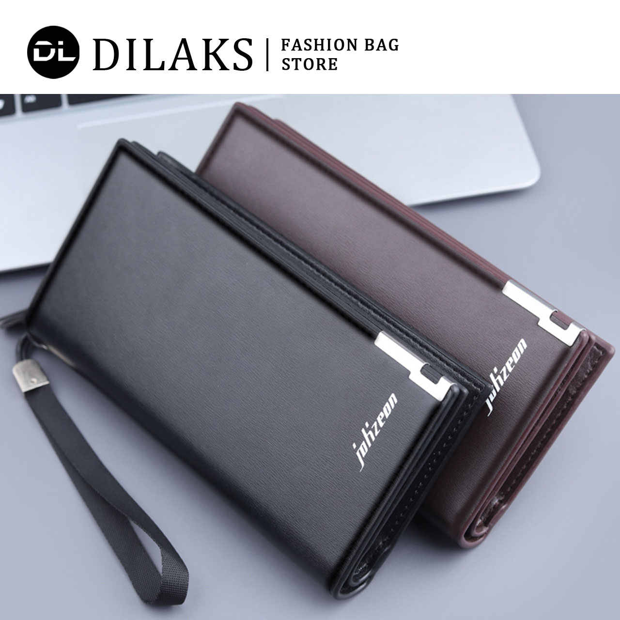 Men's Long Business Wallet - High-Quality PU Leather, Large Capacity ...