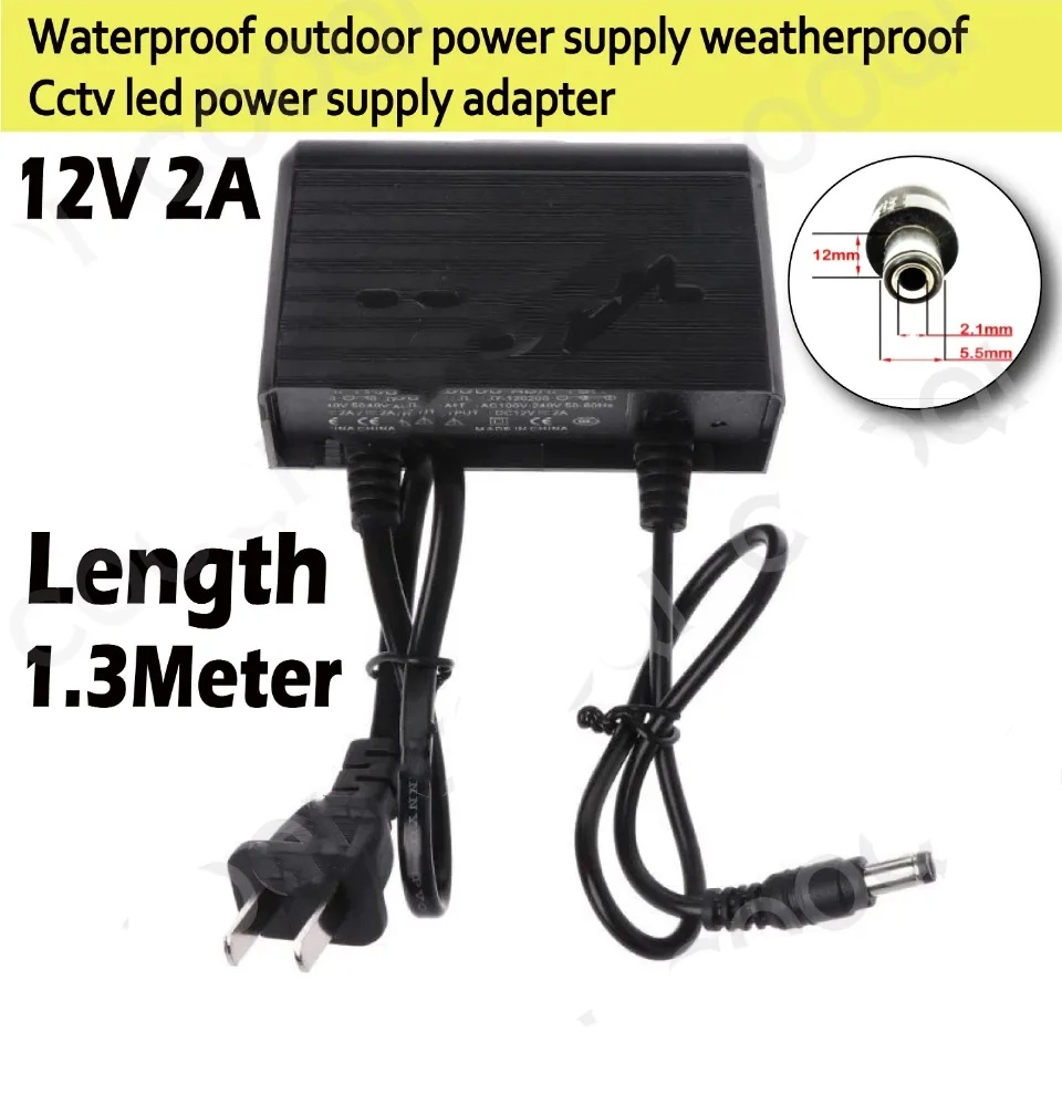 V380 PRO 12V 2A 1.3 meter Outdoor Waterproof Power Adapter Power ...