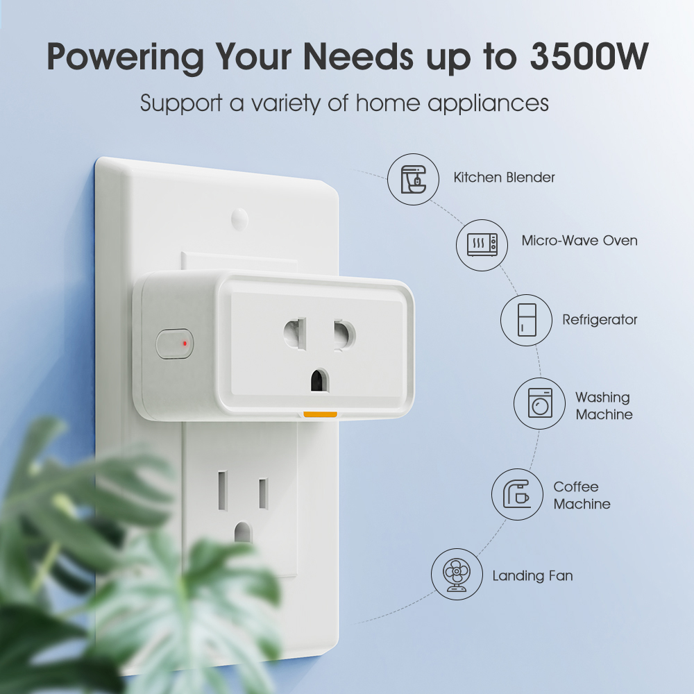 SMATRUL Tuya Wireless WIFI Smart Plug 16A Mini Socket Smart Home ...