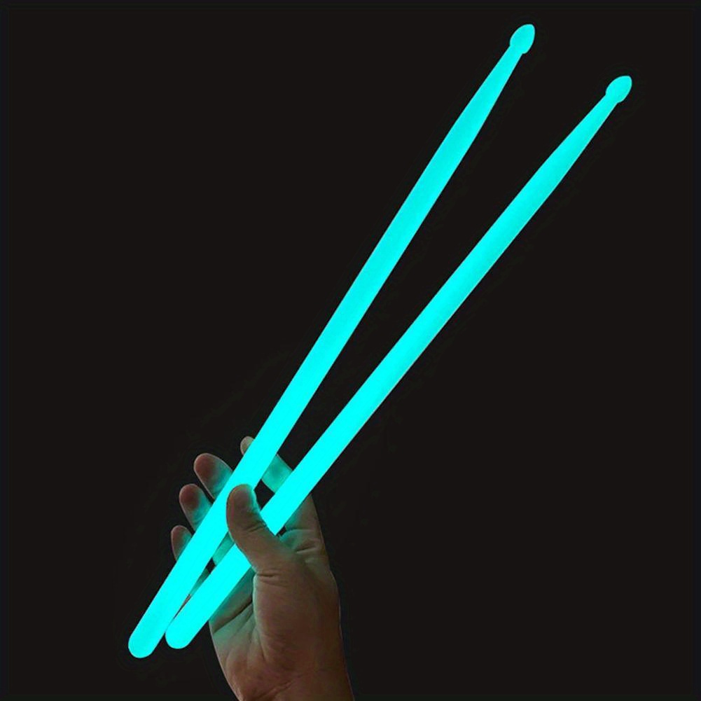 1-Pair 5A Luminous Drumsticks Classic Waterdrop Tip Nylon Neon Colored ...