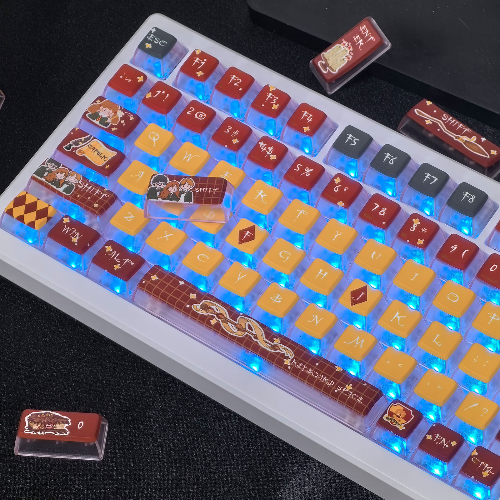 Harry Potter Theme Pudding Translucent Keycaps 116 Keys ASA Profile ...