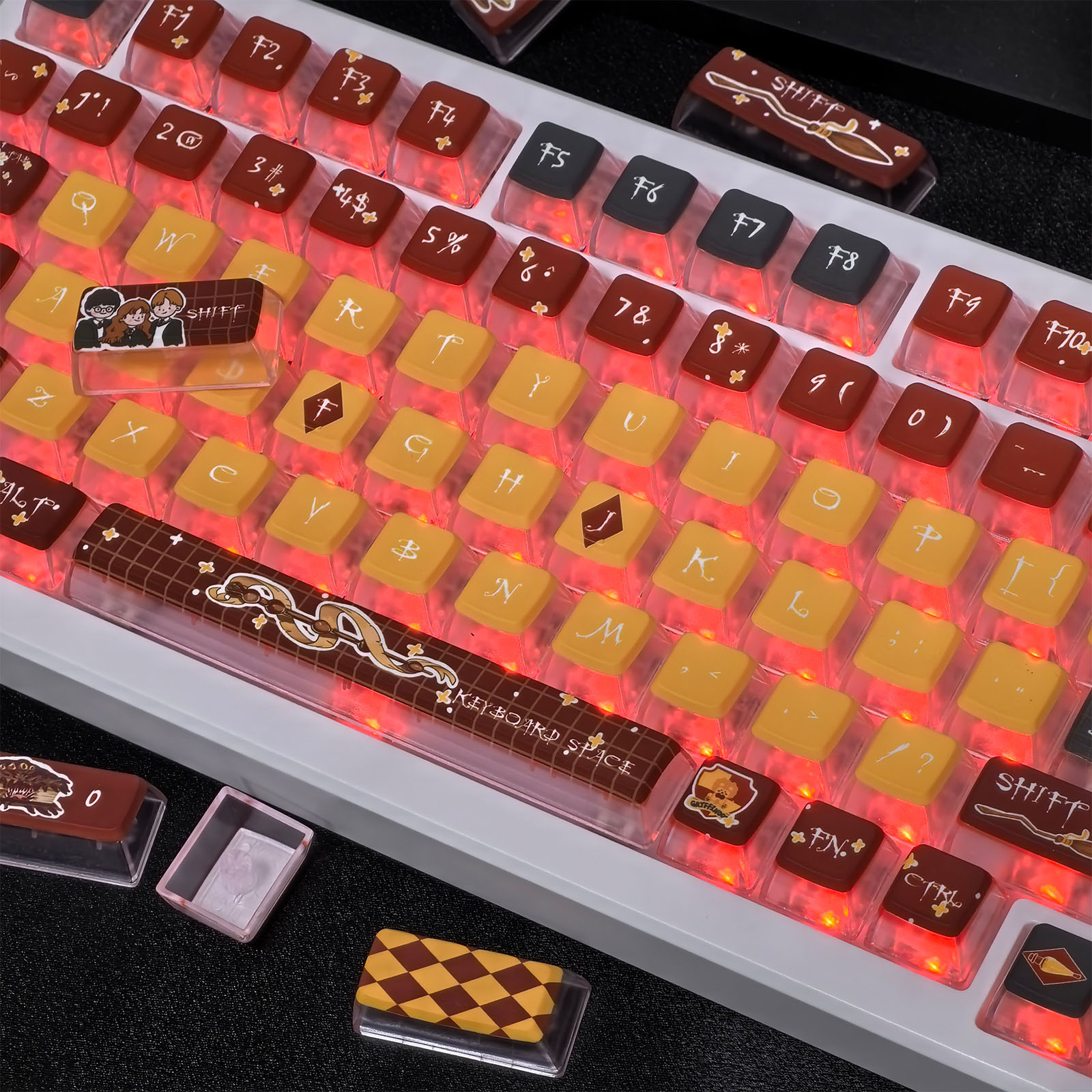 Harry Potter Theme Pudding Translucent Keycaps 116 Keys ASA Profile ...