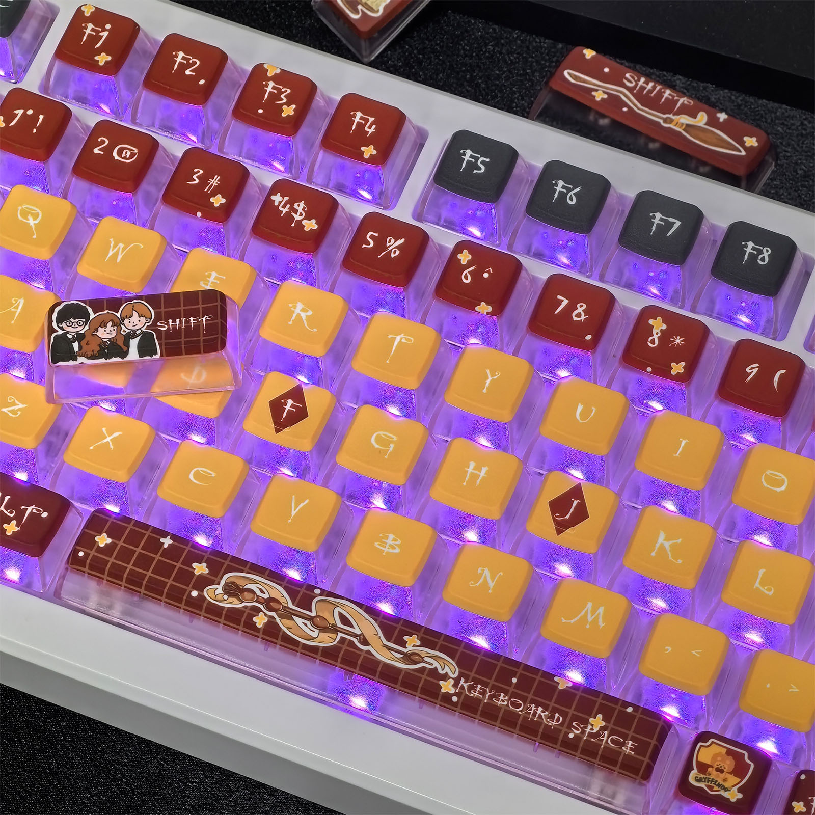 Harry Potter Theme Pudding Translucent Keycaps 116 Keys ASA Profile ...