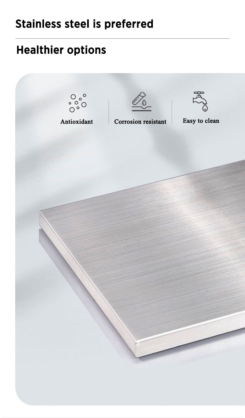 BOBI Double deck stainless steel worktop dining kitchen worktop storage ...