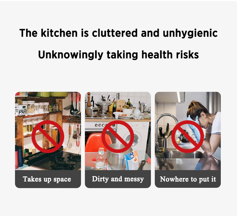 BOBI Double deck stainless steel worktop dining kitchen worktop storage ...