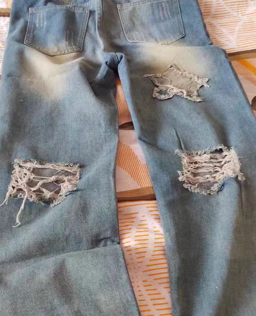 Versatile Fashion maong pants for women Trend Retro Loose Fitting Jeans ...