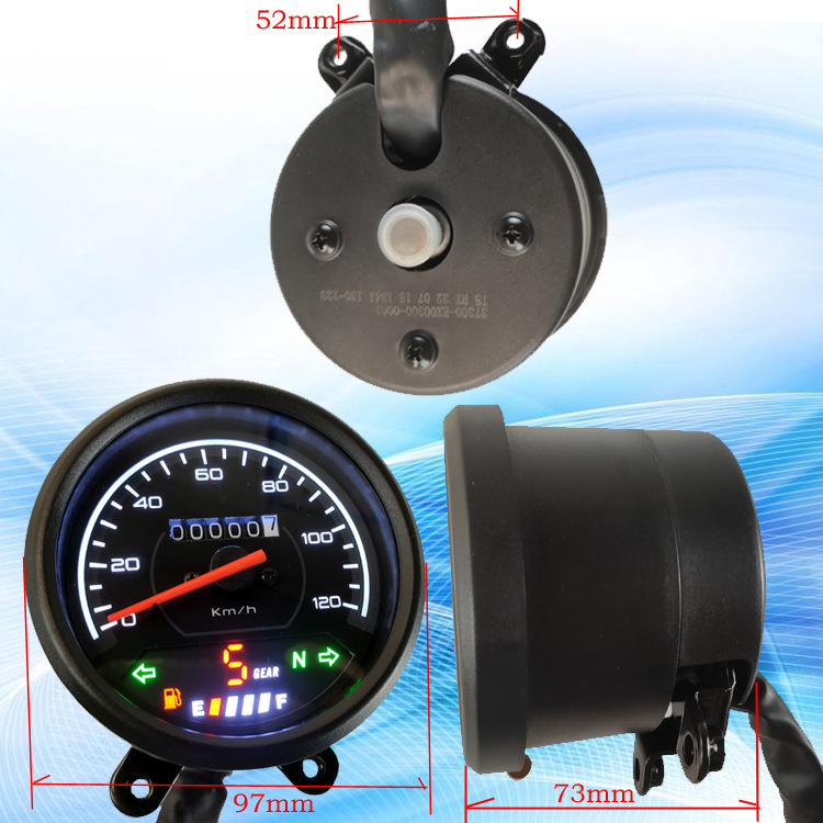 Universal Motorcycle Digital Speedometer Scooter ATV Meter Retro LCD ...