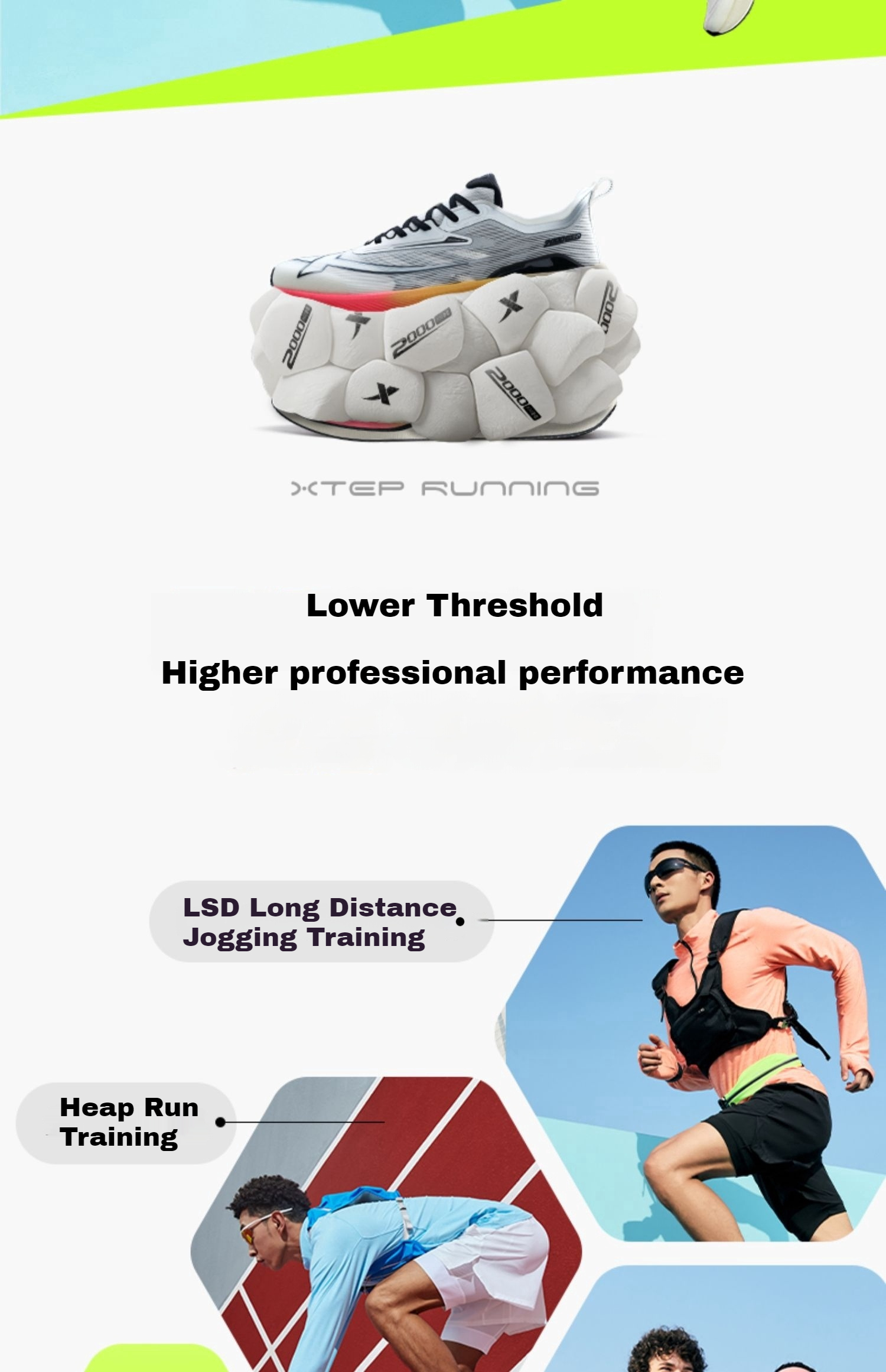 【xtep】2000KM 2.0 | Racing running shoes ACE technology + marathon-level ...