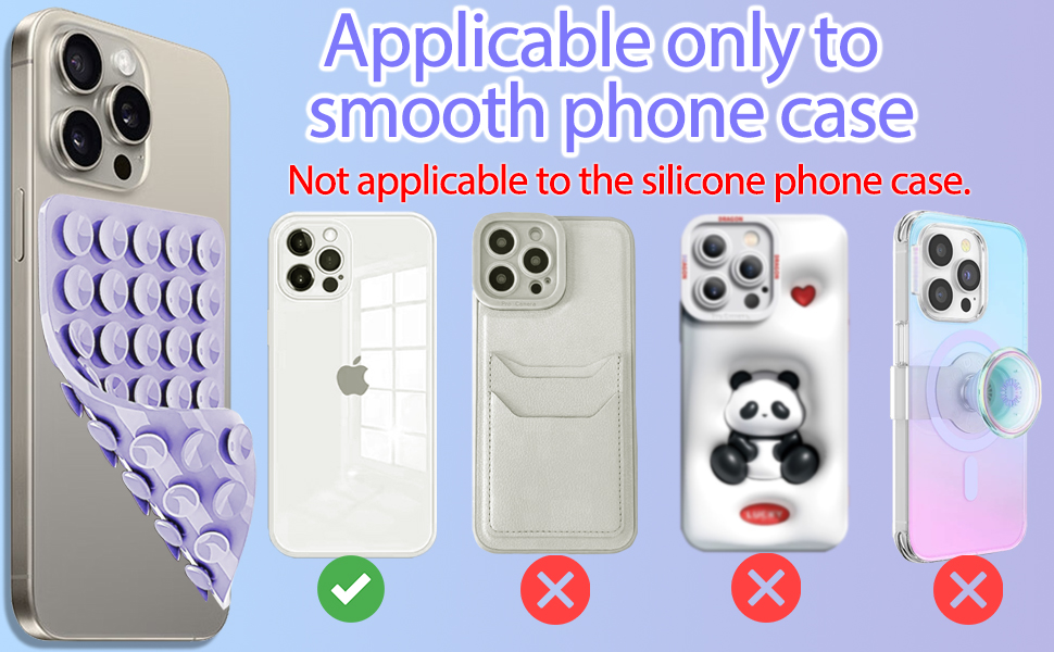 Double Sided Silicone Phone Sticky Grip, Suction Phone Case Mount for ...