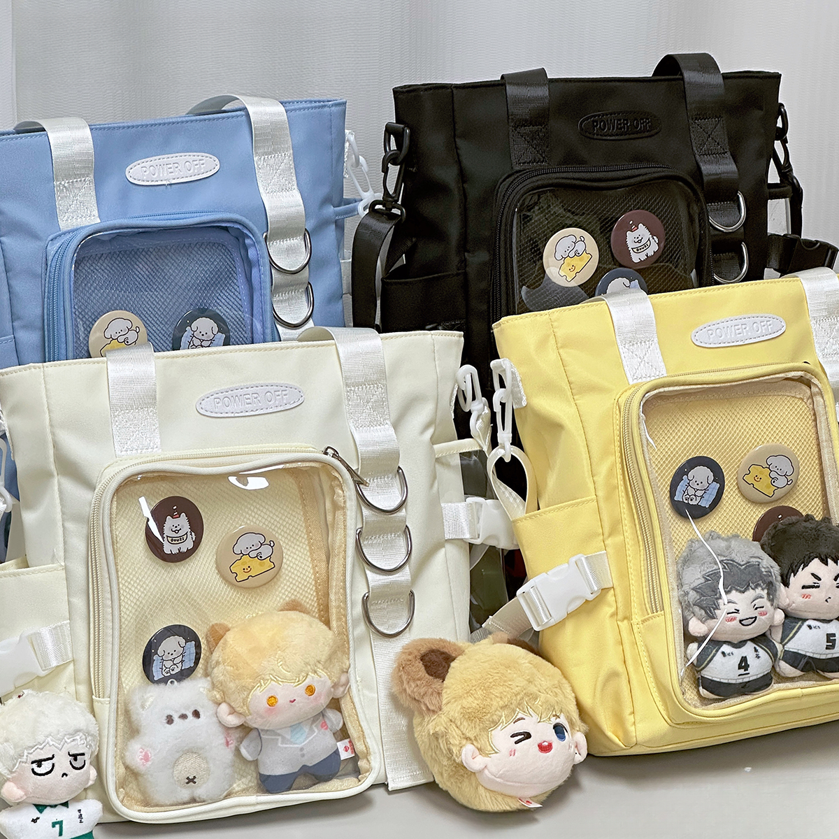 Cute Ita Bag DIY Anime Badges Display Shoulder Bag Aesthetic Simple ...