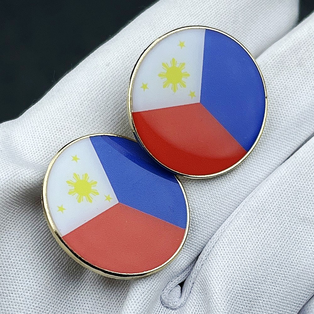 Enamel New Philippine Flag Collar Pin Lapel Pin Size 1 Inch | Shopee ...