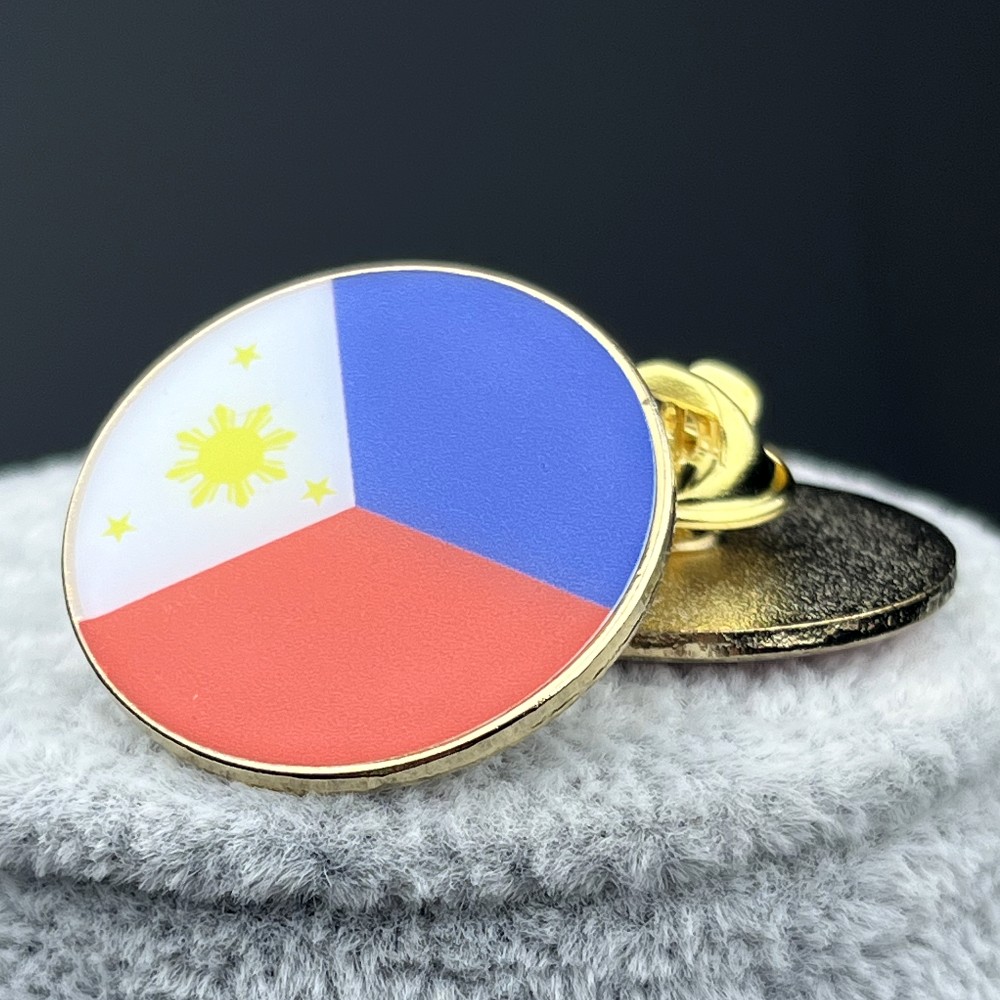 Enamel New Philippine Flag Collar Pin Lapel Pin Size 1 Inch | Shopee ...