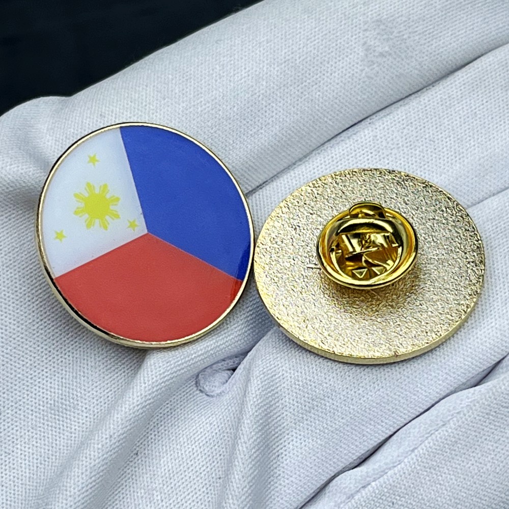 Enamel New Philippine Flag Collar Pin Lapel Pin Size 1 Inch | Shopee ...