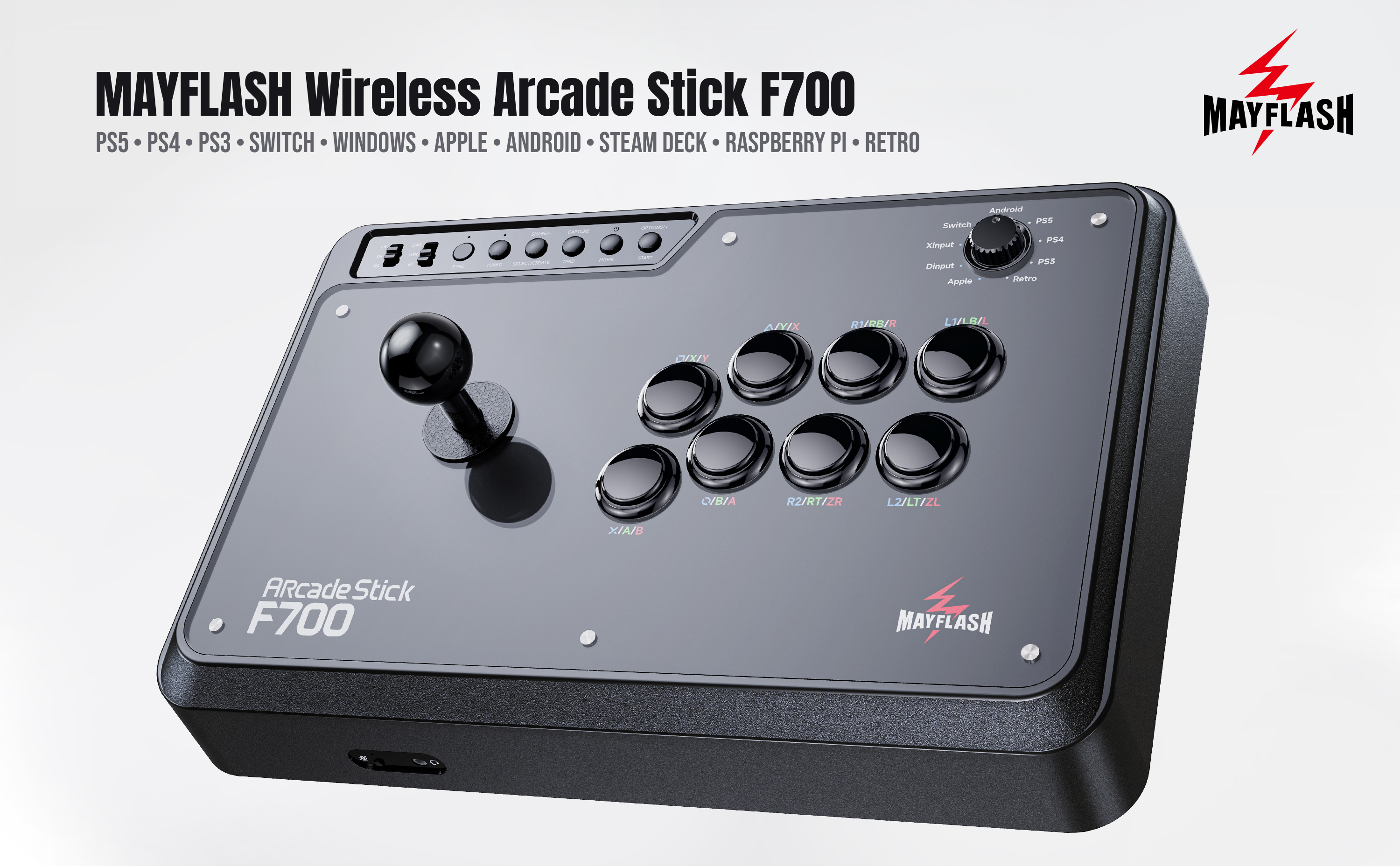 MayFlash F700 Arcade Stick for PS5/ PS4/PS3/Switch/Windows/Apple macOS ...