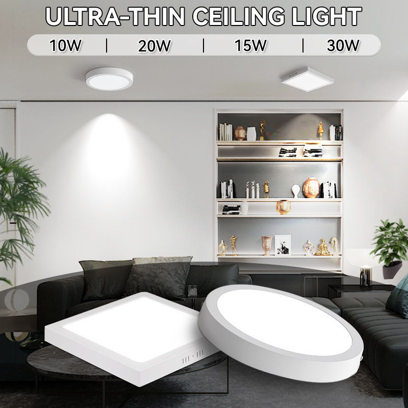 Led Panel Light 10/15/20/30W Surface Mounted Ceiling Light Downlight ...