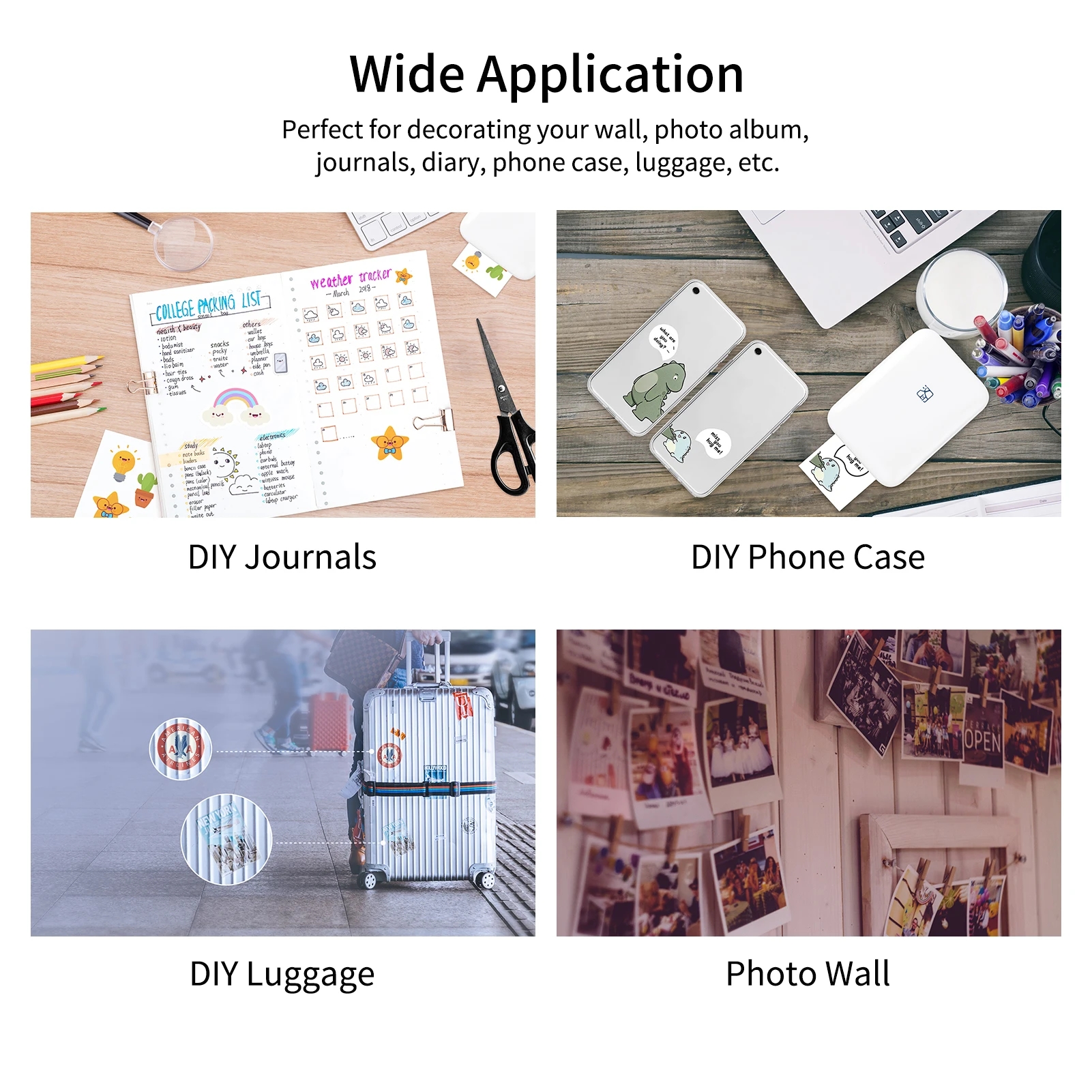 HPRT CP2100 Mini Photo Printer Portable Mini Color HD, Bluetooth ...