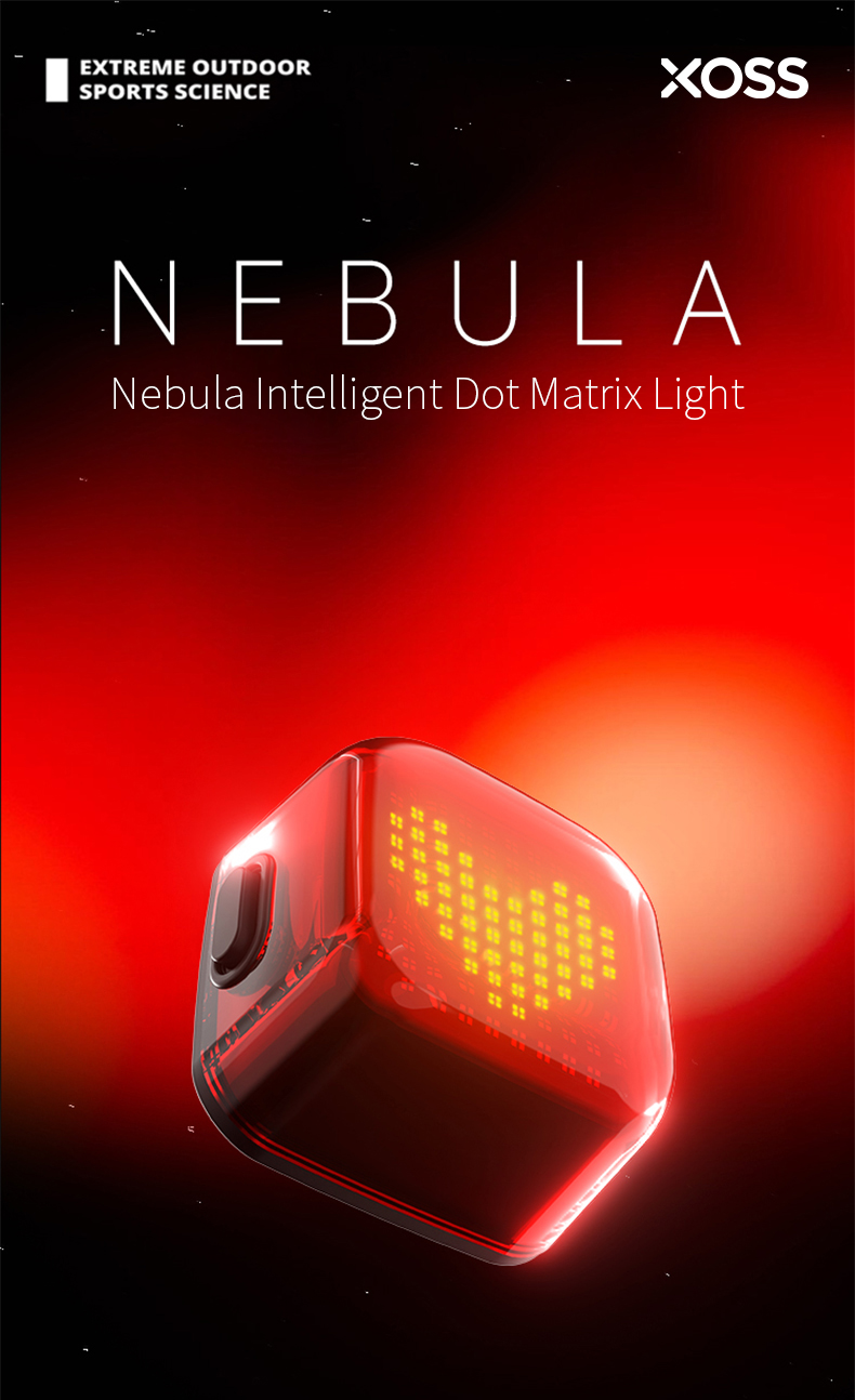 XOSS Nebula Intelligent Dot Matrix Lights Road Bike Tail Lights ...