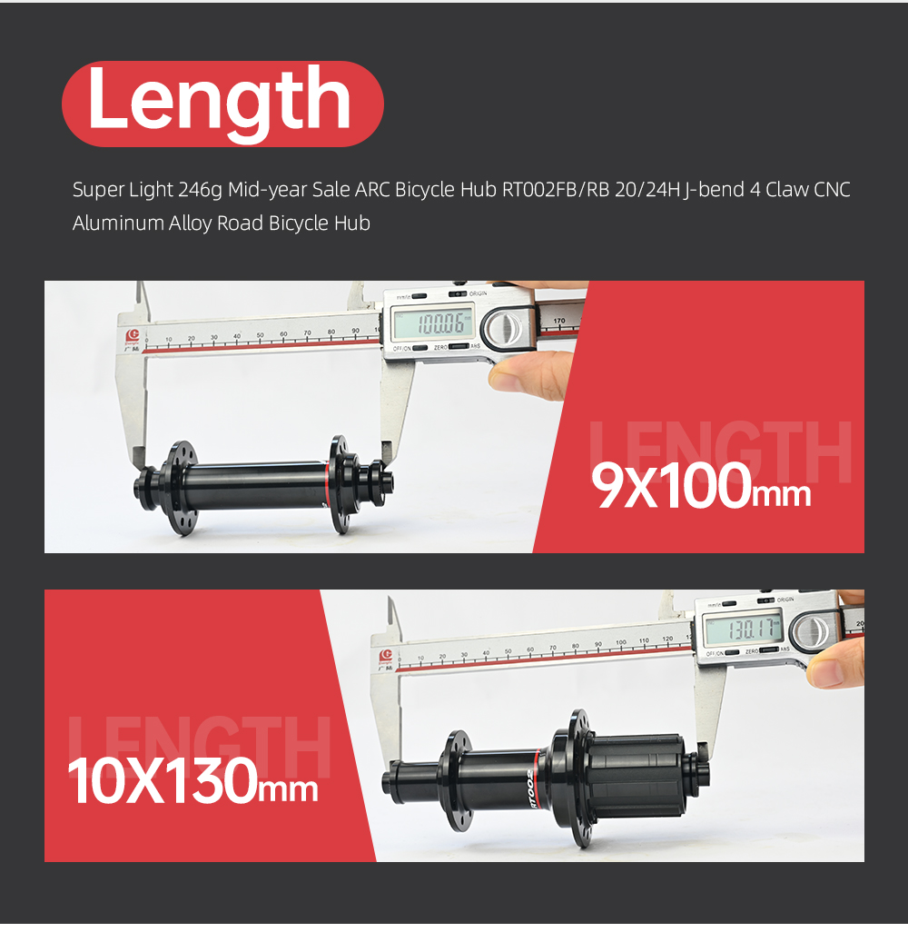 ARC RT002FB/RB 20/24 Holes Super Light Road Bike Hub 100mm/130mm V ...