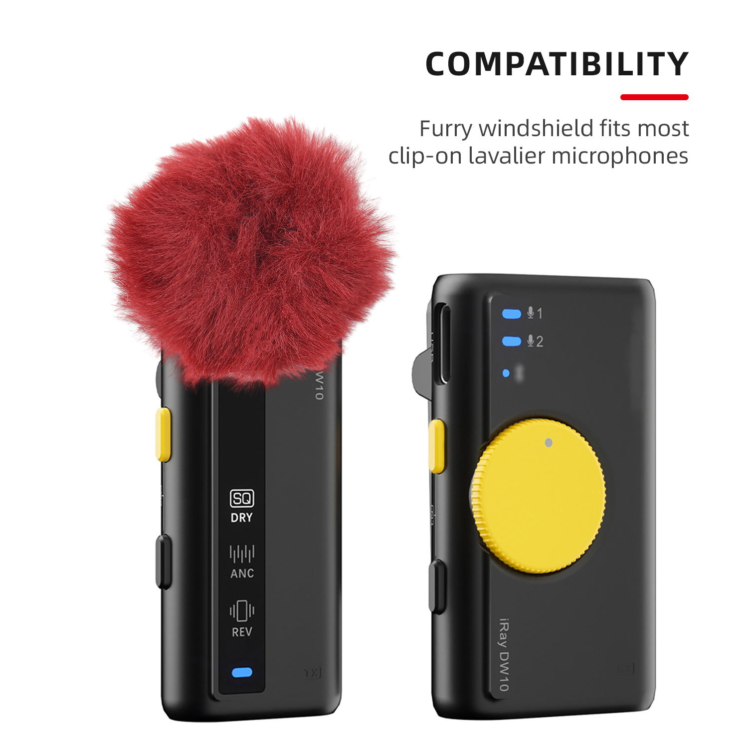 [2025 New] Clip-on Lavalier Microphone Windscreen Furry Windshield Mic ...