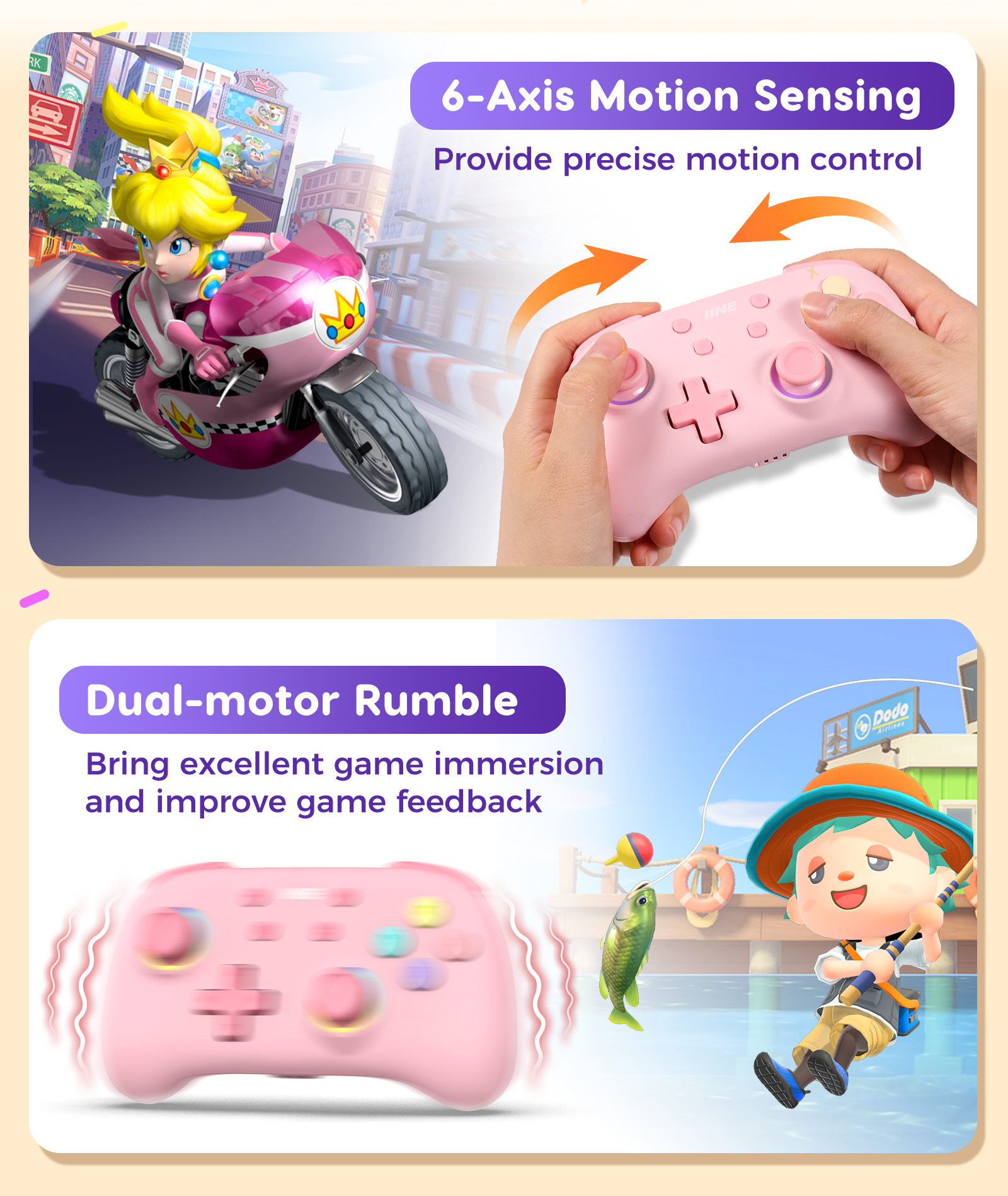 IINE Candy Pop Mini Controller for Switch/Android/IOS/PC with NFC ...