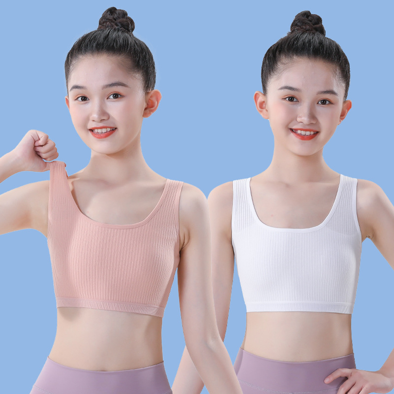 CLASSYAMY Pure cotton girls training bra ribbed woven fabric soft and ...