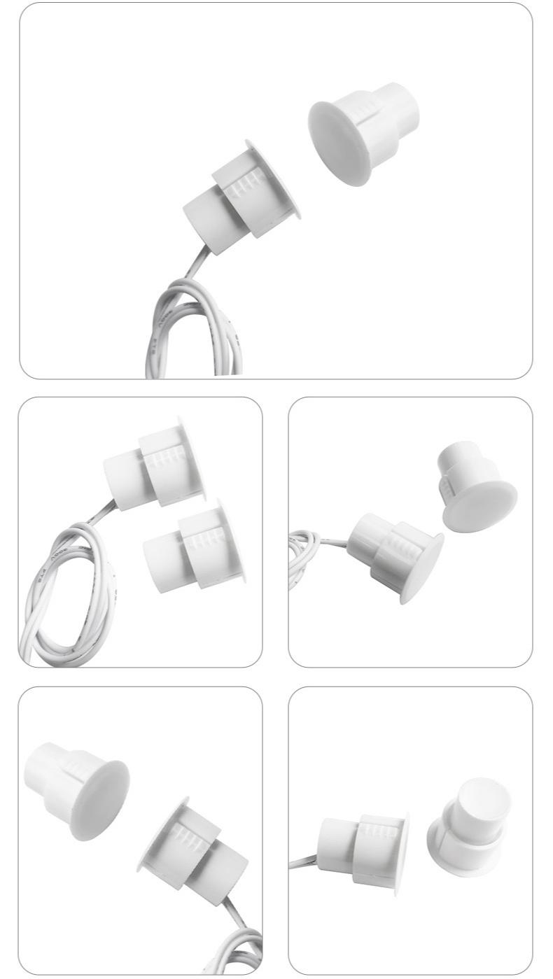10 pcs White Recessed Door Contacts NC Security Alarm Door Window ...