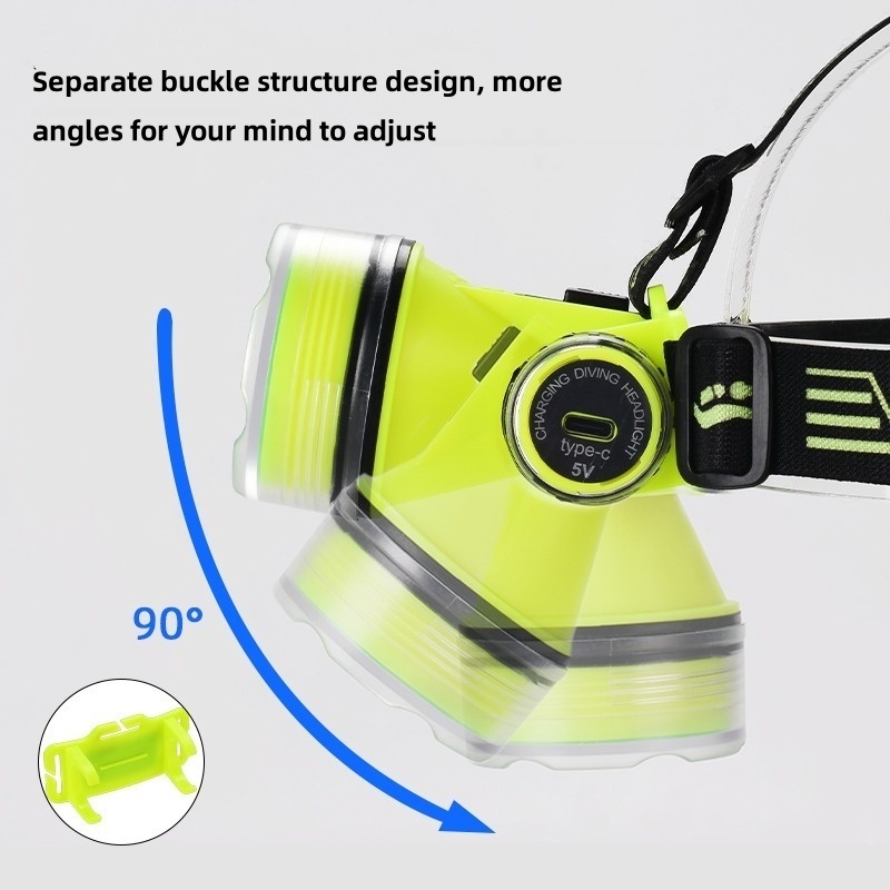 JUNO Diving Flashlight Headlight Flashlight Rechargeabl Waterproof ...