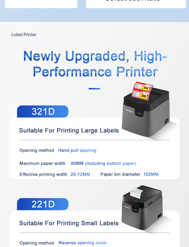 CLABEL 221D/321D Thermal Barcode Printer For Business Sticker Printer ...