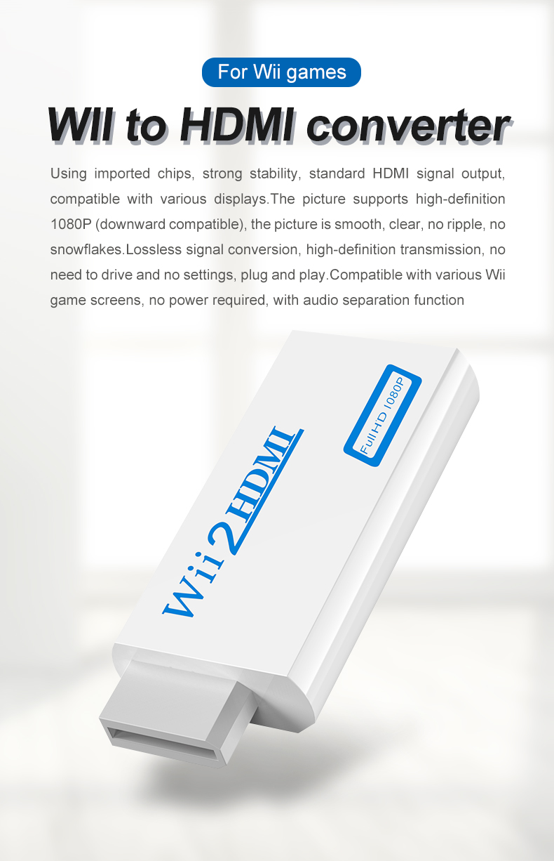 wii to hdmi Adapter,Wii to hdmi Converter,Wii HDMI Adapter with 3.5mm ...