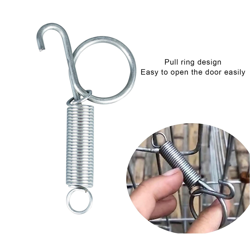 10Pcs Bird cage hook Metal spring door cage hook for bird dog chicken ...