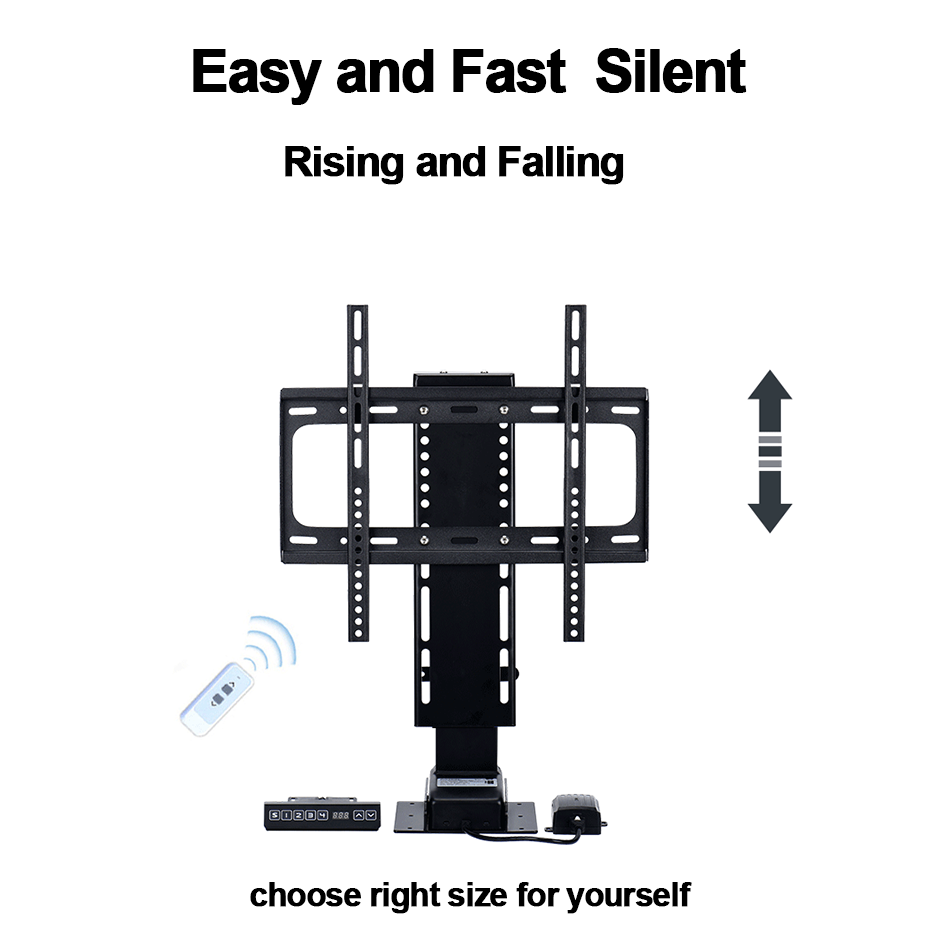 Motorized TV Lift Stand for 40~75inch TV Screen Smart Remote Control ...