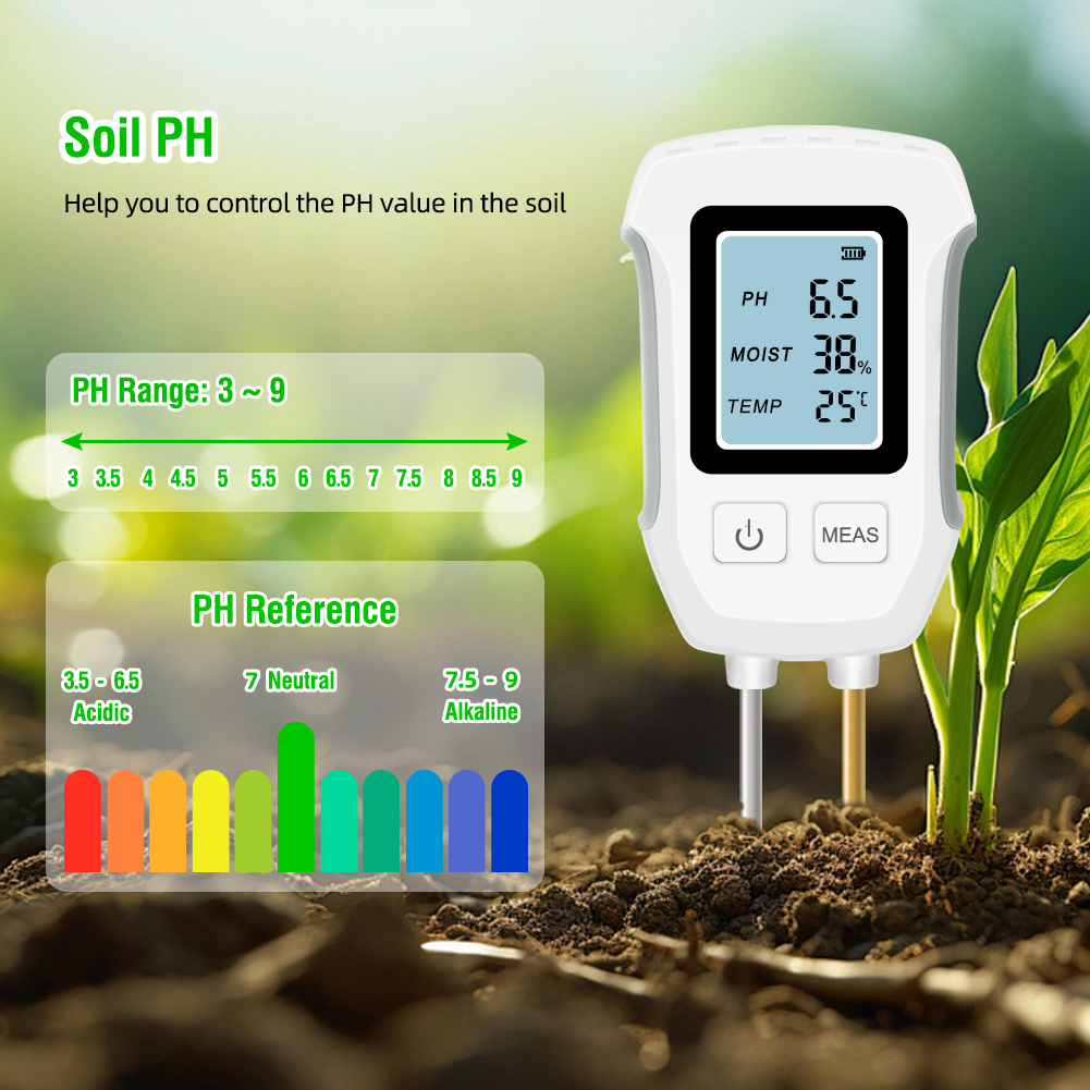 RCYAGO 3 in 1 Soil Tester Double Probe Soil Meter High-Precision Soil ...