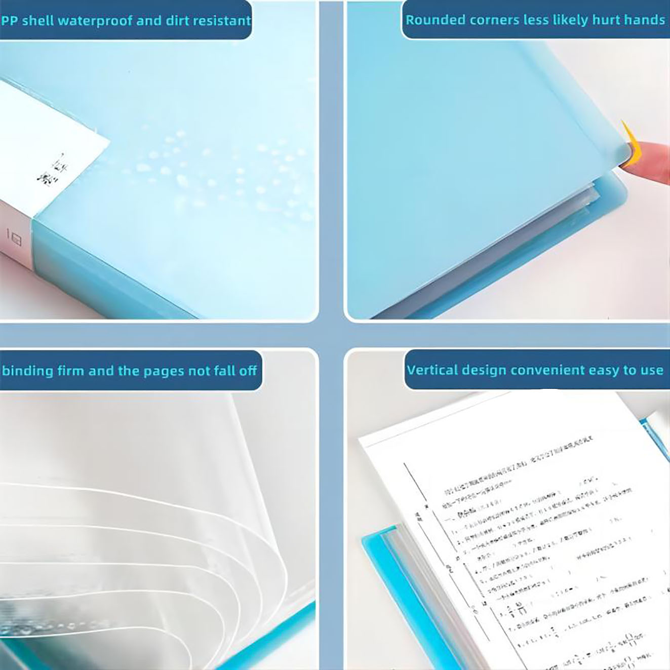 A4 folder transparent insert 60/20 page data book for students to ...
