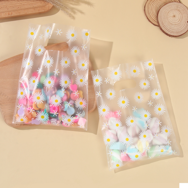 50/100pcs Daisy Themed Goodies Bags Wedding Transparent Daisy Gift Bags ...