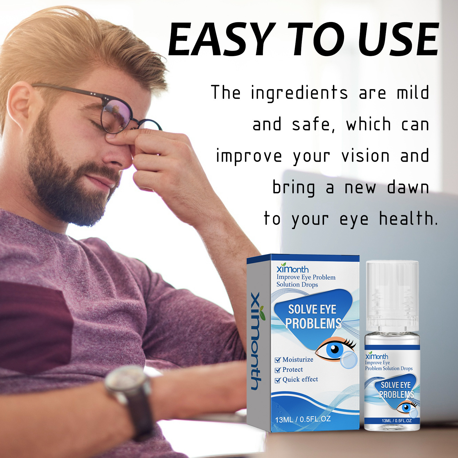 13ML Myopia Reversal Eye Drops,Myopia Eye Drops,Soothing Eye Drops for ...