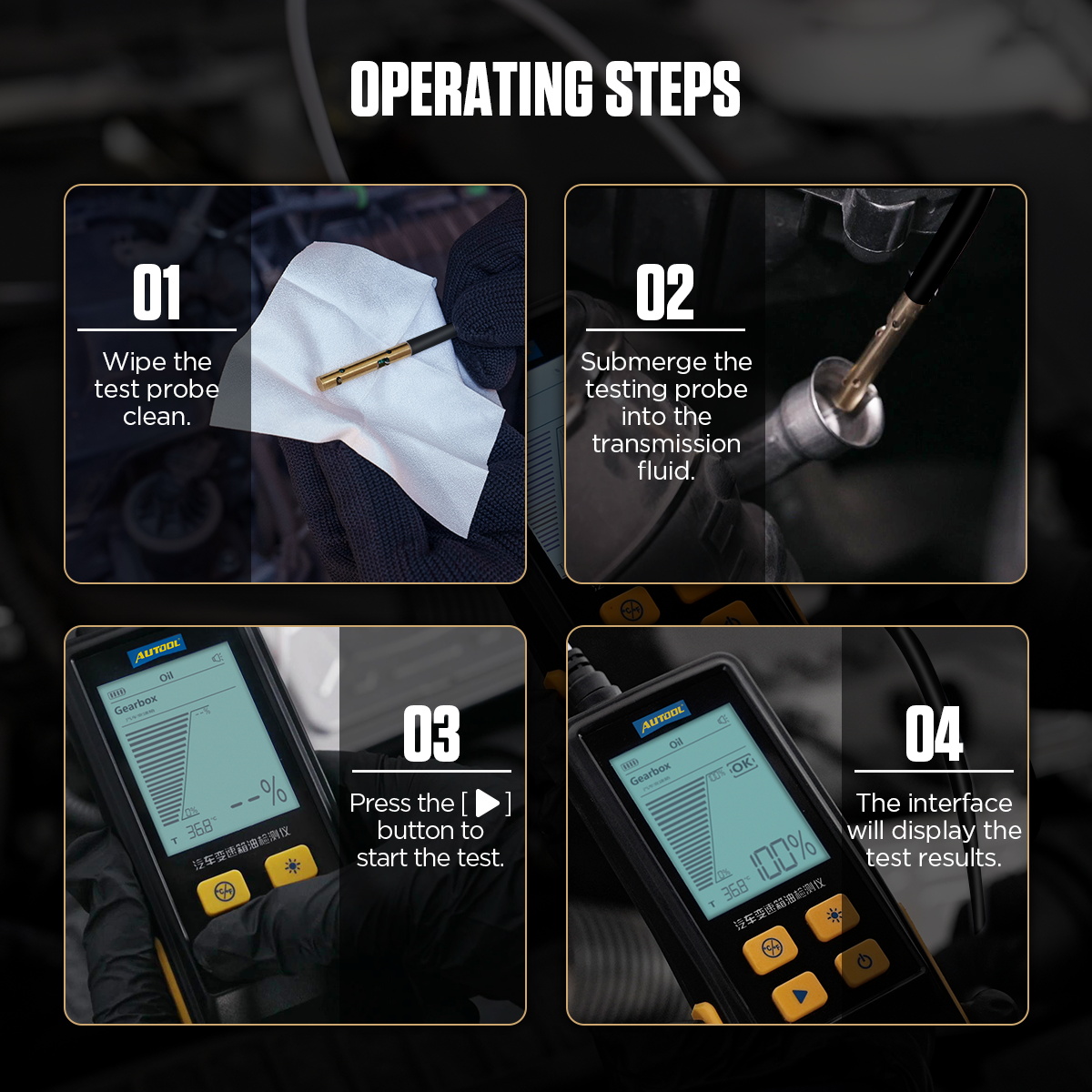 AUTOOL AS505 Automotive Transmission Oil Tester Wave Box Oil Quality ...