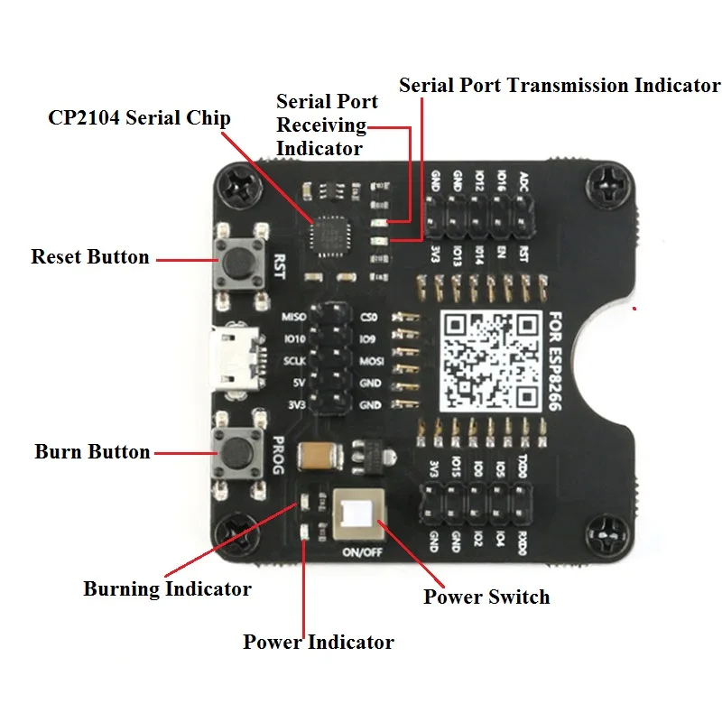 ESP8266 ESP-WROOM-32 ESP32-WROVER Development Board Test Burning ...