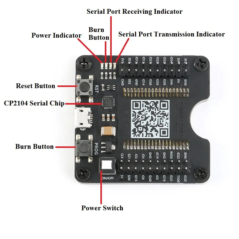 ESP8266 ESP-WROOM-32 ESP32-WROVER Development Board Test Burning ...