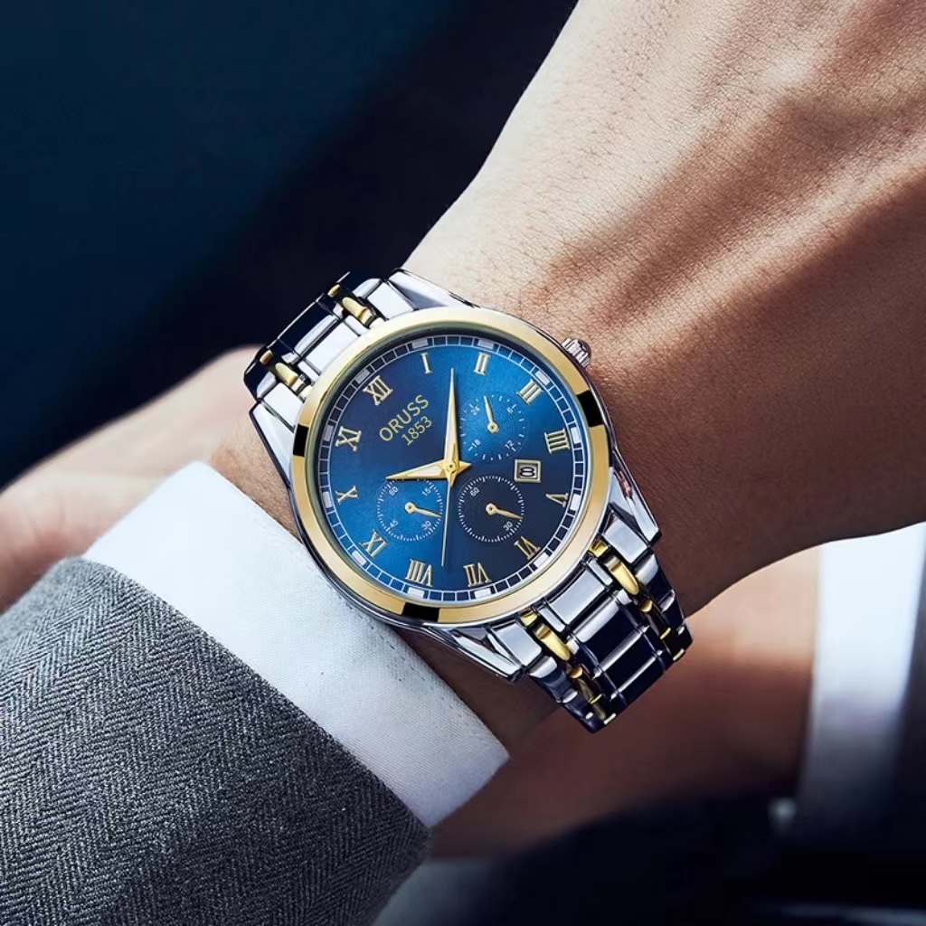 [Gift][With Box]ORUSS Original Luxury Date Fashion Stainless Steel ...